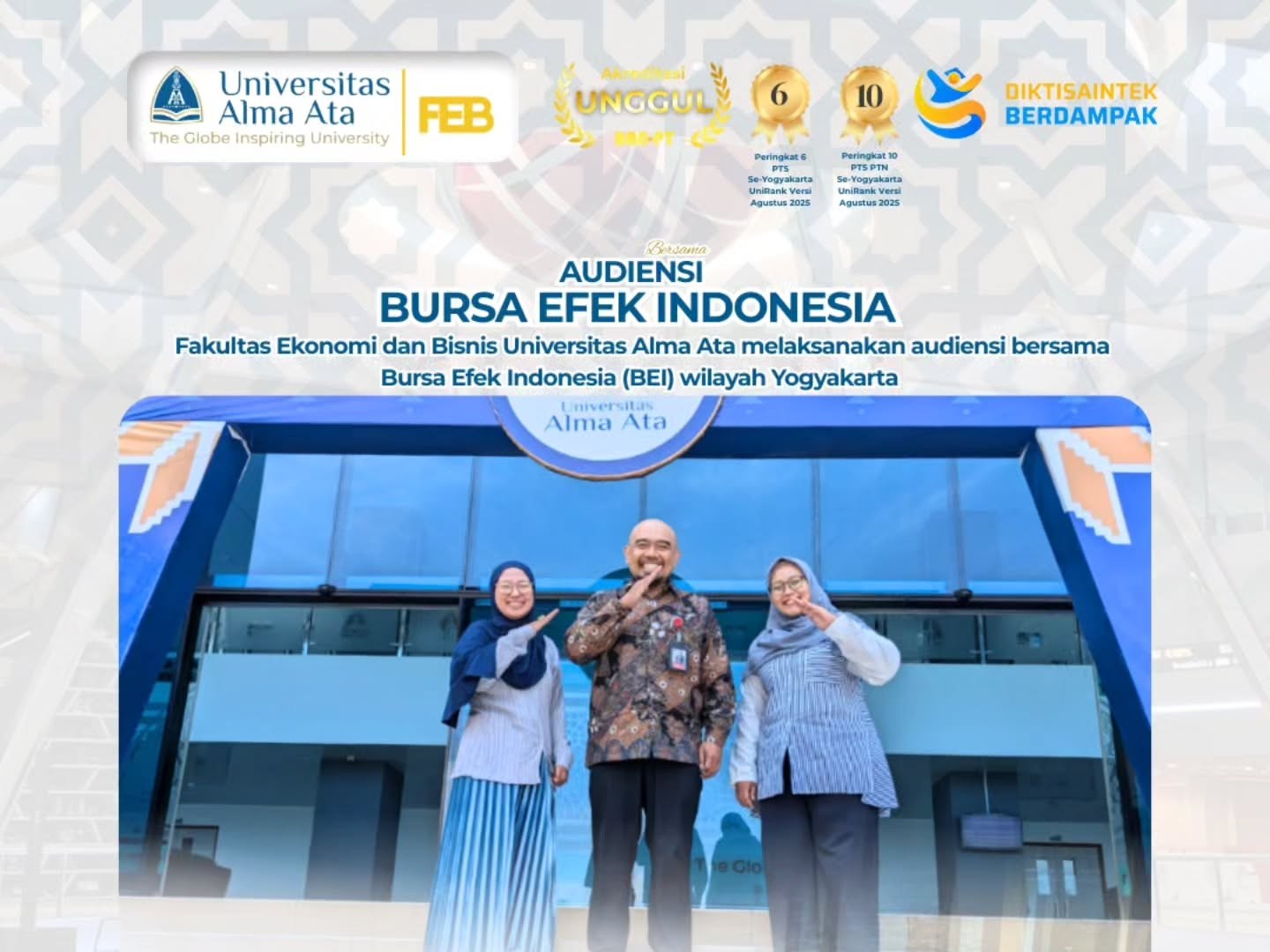 AUDIENSI FEB UAA x BEI Yogyakarta - Fakultas Ekonomi Bisnis